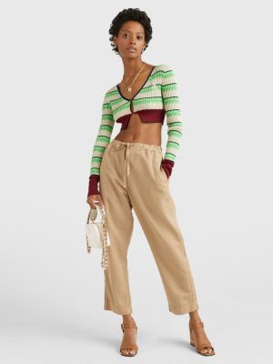 Twill Broek Met Trekkoord Beige Tommy Hilfiger