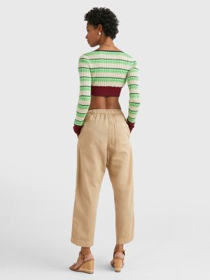 Twill Broek Met Trekkoord Beige Tommy Hilfiger