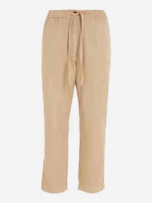 Twill Broek Met Trekkoord Beige Tommy Hilfiger