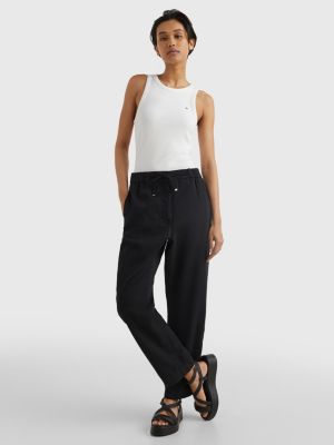 Twill Hose Mit Tunnelzug Schwarz Tommy Hilfiger