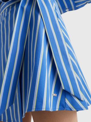 Stripe Wrap Mini Skirt Blue Tommy Hilfiger