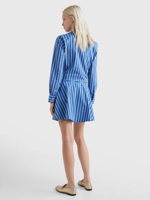 Stripe Wrap Mini Skirt Blue Tommy Hilfiger