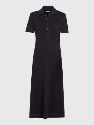 Midi Polokleid Blau Tommy Hilfiger