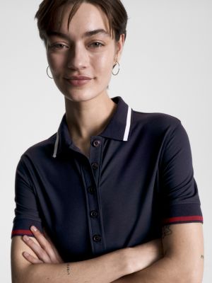 Mini Polokleid Mit Global Streifen Blau Tommy Hilfiger
