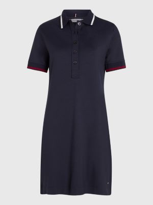 Mini Polokleid Mit Global Streifen Blau Tommy Hilfiger