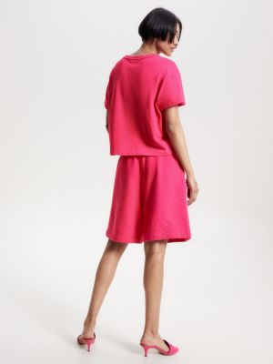 Modern Relaxed Fit T Shirt Rosa Tommy Hilfiger