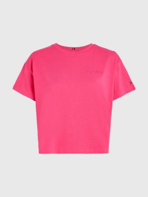 Modern Relaxed Fit T Shirt Rosa Tommy Hilfiger