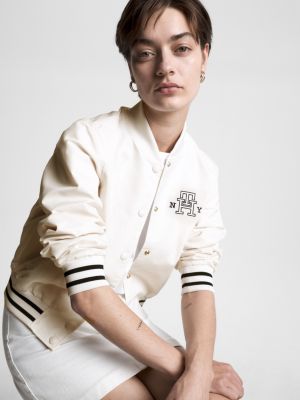 Varsity Bomberjack Met Logo Beige Tommy Hilfiger