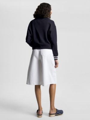 Varsity Logo Relaxed Fit Cardigan Blue Tommy Hilfiger
