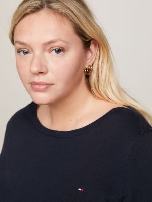 Curve Boat Neck Jersey Jumper | BLUE | Tommy Hilfiger