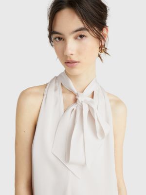 Satin-Top mit Neckholder | BEIGE | Tommy Hilfiger
