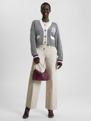 Cardigan Classics Relaxed Fit Stile College Grigio Tommy Hilfiger