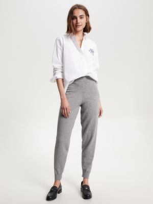 Relaxed Fit Varsity Bluse Weiß Tommy Hilfiger