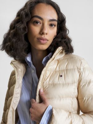 Wattierte Jacke Aus Recycling Polyester Beige Tommy Hilfiger