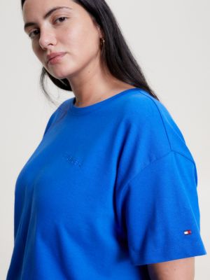 Curve Modern Relaxed Fit T Shirt Blue Tommy Hilfiger