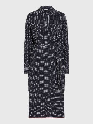 Sukienka Koszulowa Curve W Groszki Beżowy Tommy Hilfiger