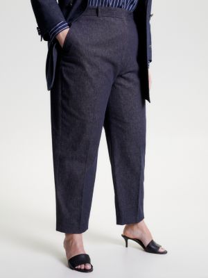 Curve Relaxed Fit Hose Aus Twill Blau Tommy Hilfiger