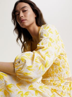 Tommy Hilfiger X Vacation Crop Top Met Bloemenprint Geel Tommy Hilfiger