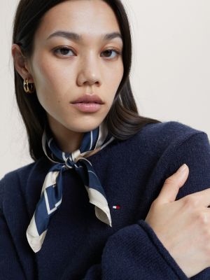 Wollpullover Mit Rundhalsausschnitt Blau Tommy Hilfiger