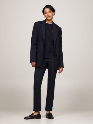 Einreihiger Slim Fit Blazer Blau Tommy Hilfiger