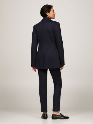 Einreihiger Slim Fit Blazer Blau Tommy Hilfiger