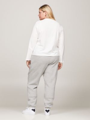 Curve 1985 Top Met Lange Mouwen En Logo Wit Tommy Hilfiger
