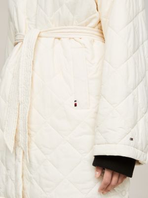 Steppmantel Mit Abnehmbarer Kapuze Beige Tommy Hilfiger