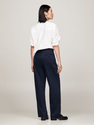 Relaxed Straight Leg Fit Chinos Blau Tommy Hilfiger