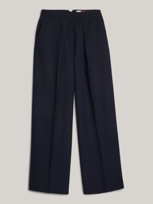 Crest Classics Wide Leg Trousers Blue Tommy Hilfiger
