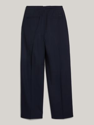 Crest Classics Wide Leg Trousers Blue Tommy Hilfiger