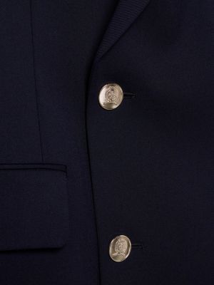 Classics Uniseks Double Breasted Oversized Blazer Met Embleem Blauw