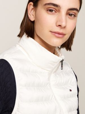 Lightweight Down Hooded Vest White Tommy Hilfiger
