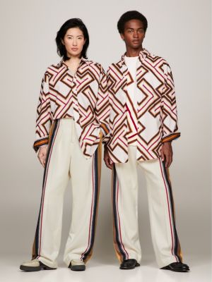 Tommy X Pendleton Prep Valley Stripe Th Monogram Shirt White Tommy