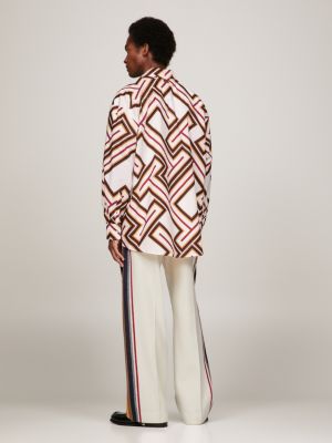 Tommy X Pendleton Prep Bluse Mit Th Monogramm Print Und Valley Streifen