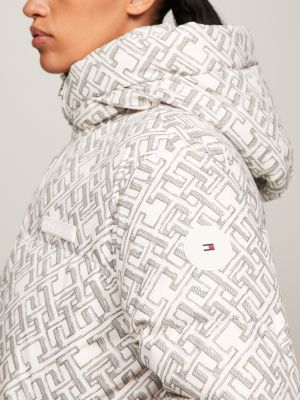 Chaqueta Acolchada New York De Corte Amplio Blanco Tommy Hilfiger
