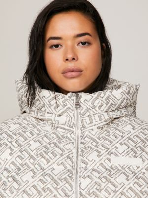 Curve Recycled Down New York Puffer Jacket White Tommy Hilfiger