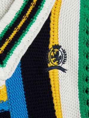 Crest Mixed Knit Stripe Relaxed Jumper White Tommy Hilfiger