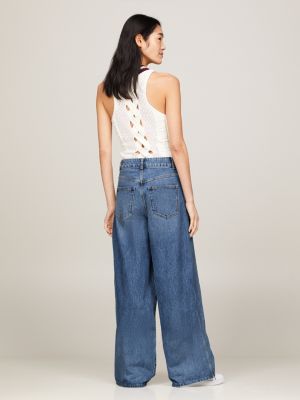 Crest Ethan High Rise Wide Leg Jeans Blue Tommy Hilfiger