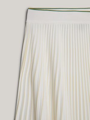 Pleated Maxi Skirt White Tommy Hilfiger