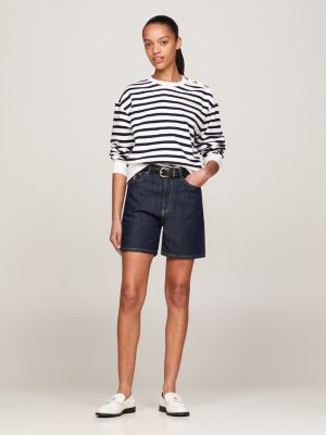 Gestreept Sweatshirt Met Gouden Knopen Wit Tommy Hilfiger