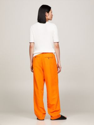 Relaxed Straight Chinos Orange Tommy Hilfiger