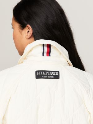 Curve Diamond Quilted Removable Hood Coat Beige Tommy Hilfiger