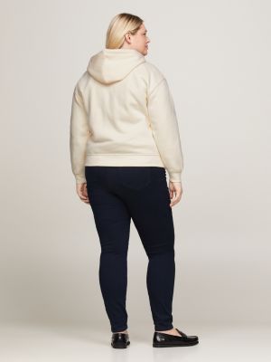 Curve Crest Logo Hoody Beige Tommy Hilfiger
