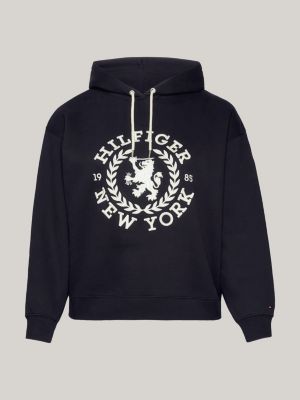Curve Crest Logo Hoody Blue Tommy Hilfiger