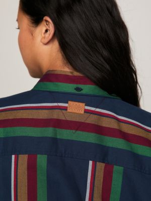 Tommy X Pendleton Curve Prep New York Stripe Shirt Blue Tommy Hilfiger