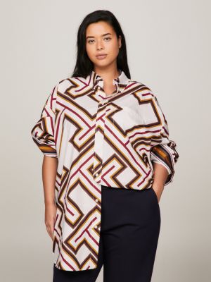Tommy X Pendleton Curve Prep Overhemd Wit Tommy Hilfiger