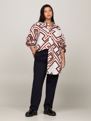 Tommy X Pendleton Curve Prep Overhemd Wit Tommy Hilfiger