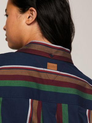 Tommy X Pendleton Curve Hemdkleid Mit New York Stripes Blau Tommy