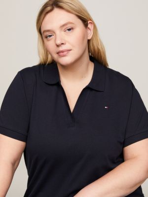 Curve Relaxed Fit Polo Met Strepen Blauw Tommy Hilfiger