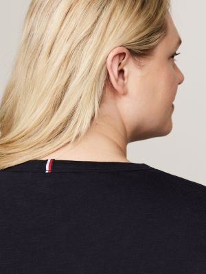 Camiseta Curve De Cuello Barco Colección 1985 Azul Tommy Hilfiger